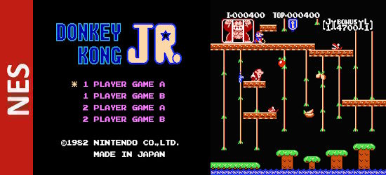 Donkey Kong Jr для NES скачать или играть Онлайн - GameROMs ️