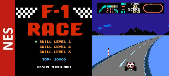 F-1 Race для NES скачать или играть Онлайн - GameROMs ️